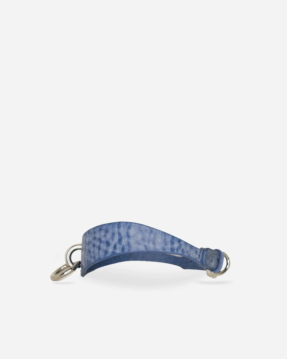 Day Collar | Denim (Blue) with Silver Hardware | Luxurious Italian ...